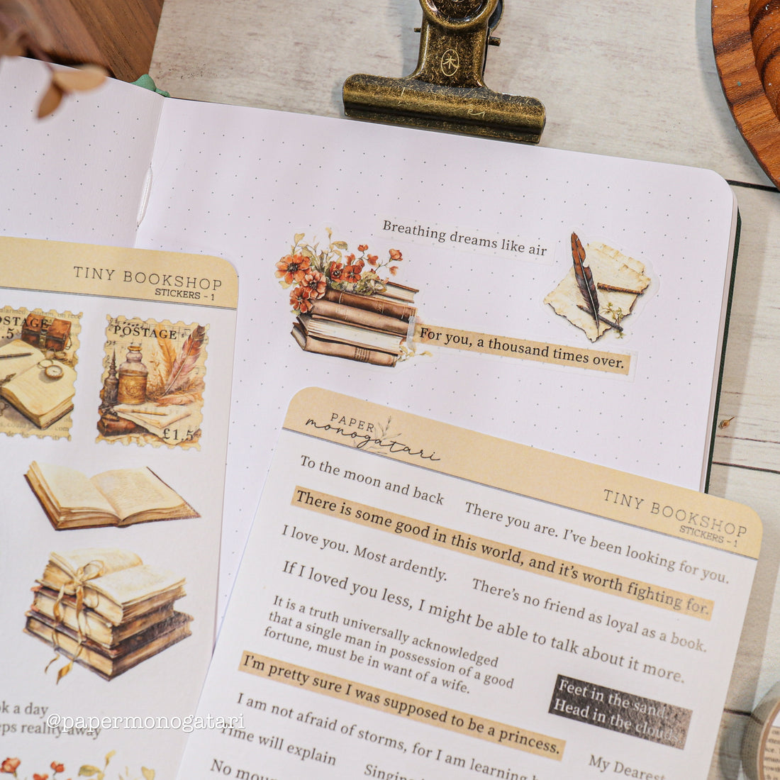 Book Quote Stickers - Tiny Bookshop #2 – Paper Monogatari