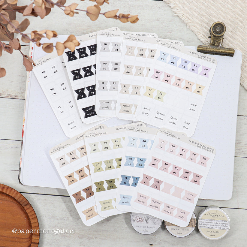 Planner Tab Stickers [New Colors!] – Paper Monogatari