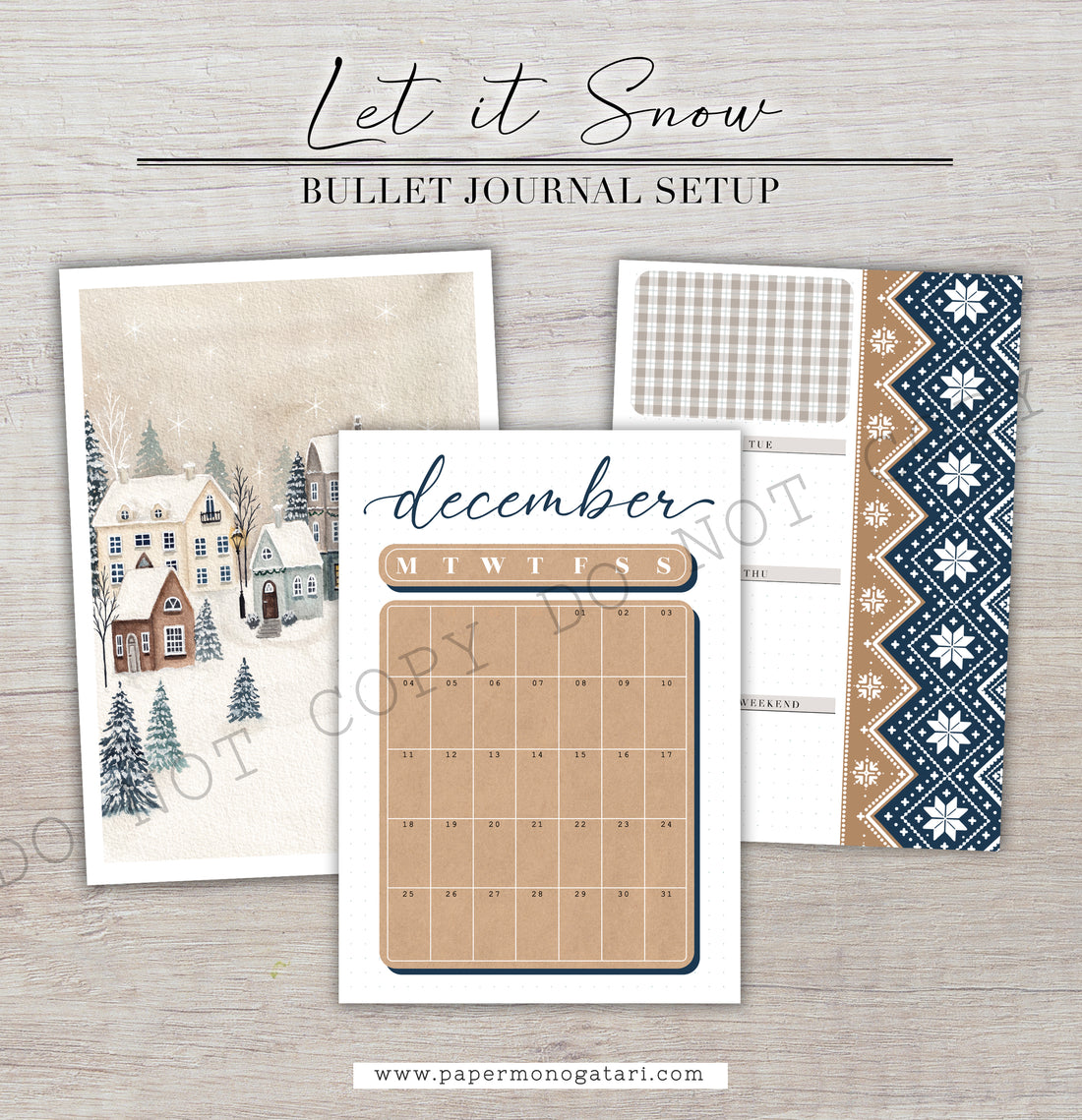 Let It Snow | Digital Bullet Journal Theme – Paper Monogatari